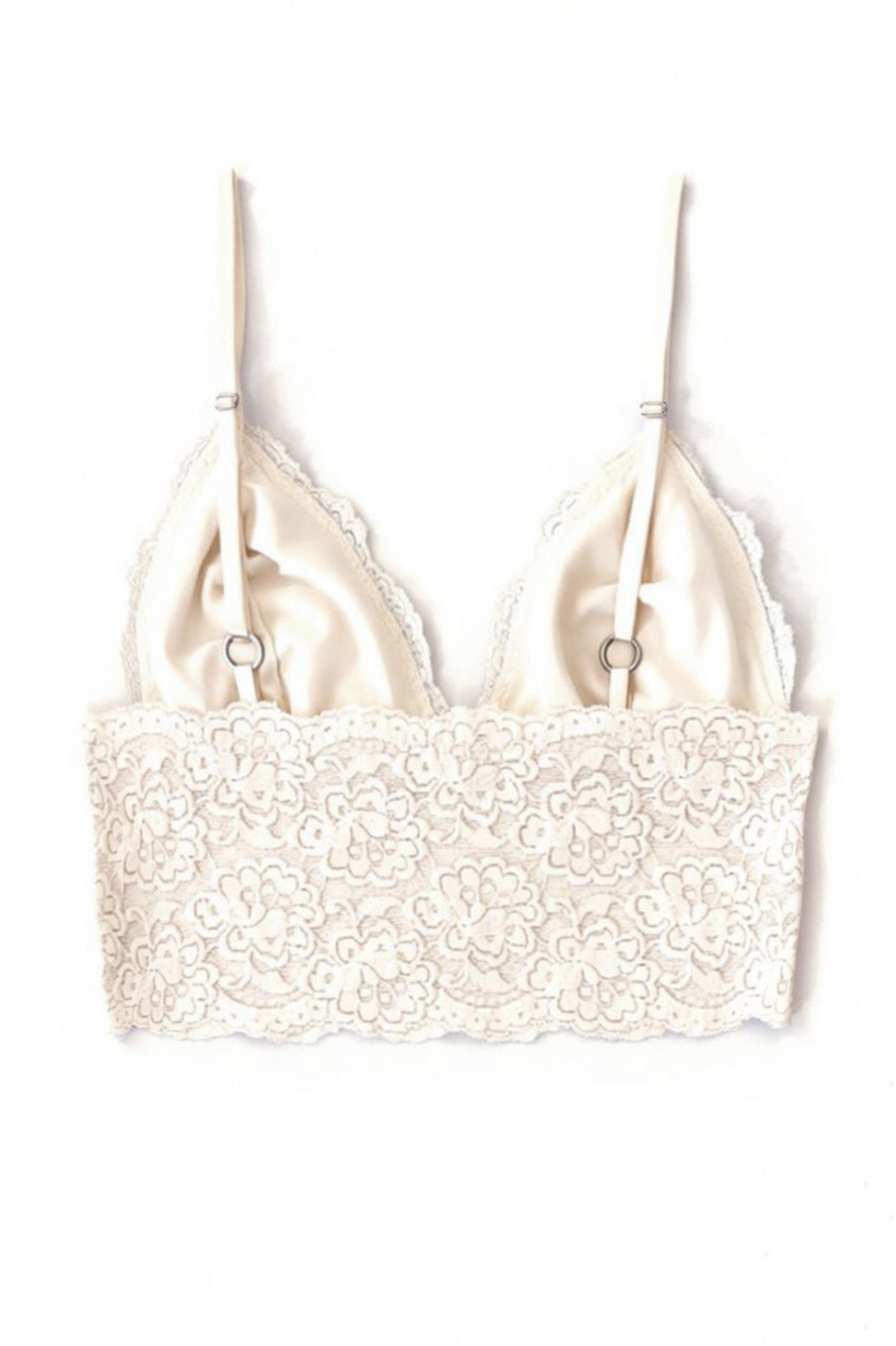 Echo Longline Lace Bralette in Deadstock Ivory Lace | Clare Bare